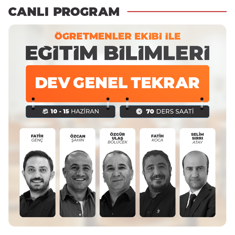 Eğitim Bilimleri Genel Tekrar ve Soru Çözüm Programları ile KPSS'ye ...